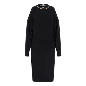 Marciano Femme, Robes, Noir, Taille: 38 FR Robe Abel &agrave; d&eacute;coupes et cha&icirc;ne