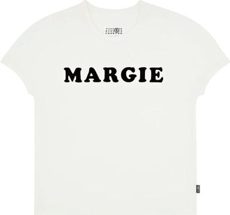 Maison Margiela Femme, Tops, Blanc, Taille: 40 FR Margie Printed T-Shirt