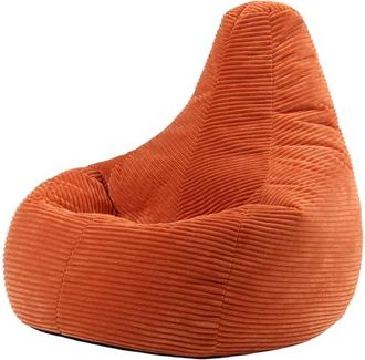 Icon Brand Dalton Pouf Velours C&ocirc;tel&eacute;, Pouf Poire avec Remplissage, Fauteuil Salon Confortable, Fauteuil Chambre, Meuble Salon, Decoration Chambre, Terre Cuite