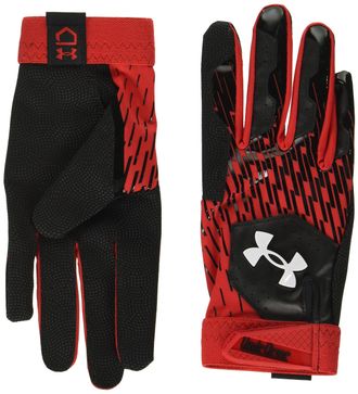 Under Armour Herren Baseball-Handschuhe zum Aufr&auml;umen, (001) Schwarz/Rot/Wei&szlig;, Medium