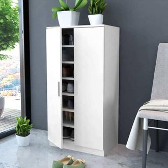 vidaXL Meuble &agrave; chaussures 7 &eacute;tag&egrave;res blanc Vidaxl 183435
