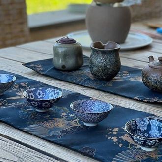 Tea Soul Waterproof Silk mat - Handmade Silk - 24 &times; 50 cm