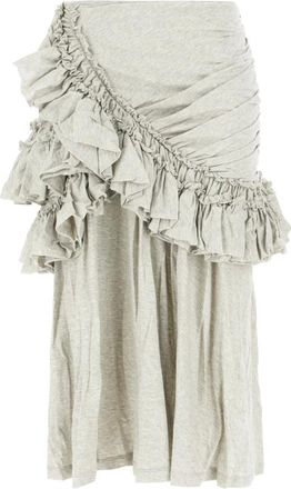 Dries Van Noten Femme, Jupes, Gris, Taille: 42 FR Midi Skirt