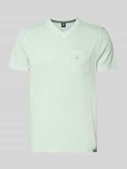 Lerros Regular Fit T-Shirt mit V-Ausschnitt