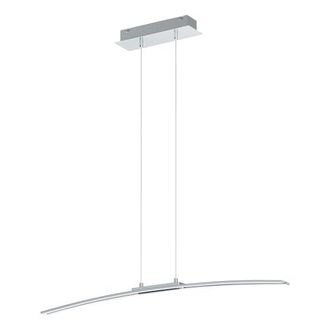 Eglo LED Pendellampe Lasana, 1 flammige Pendelleuchte, Hängeleuchte aus Alu, Stahl, Kunststoff, Farbe: Chrom, weiß