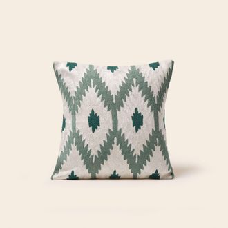 Madura Housse De Coussin Joko Ivoire et vert - VERT