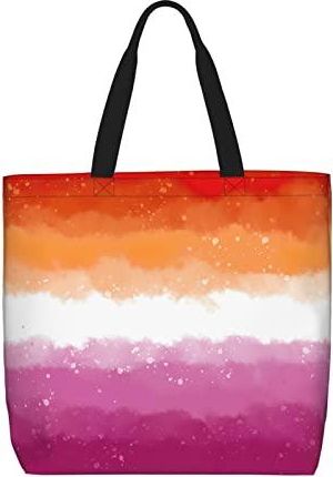 Generic Sac De Courses Fiert&eacute; Pansexuelle Sac De Shopping R&eacute;utilisable Avec Poign&eacute;es Sacs En Toile Pour Femmes, Pour Burea, Voyage, &Eacute;cole, Tous Les Jours