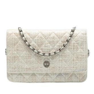 Chanel Pre-owned Coated Tweed Crossbody Bag - - Pre-owned - Damen - Beige - ONE SIZE