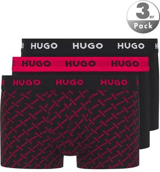 HUGO BOSS Herren Trunks schwarz Baumwolle gemustert