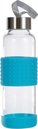 Ibili Flasche aus Glas Sky, 360 ml, Borosilikatglas, wiederverwendbar, Schutz gegen Schl&auml;ge