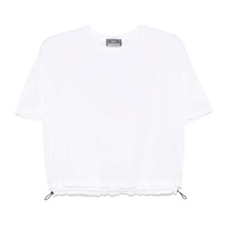 Herno Femme, Tops, Blanc, Taille: 40 FR Pull Blanc avec Col &agrave; Cordon