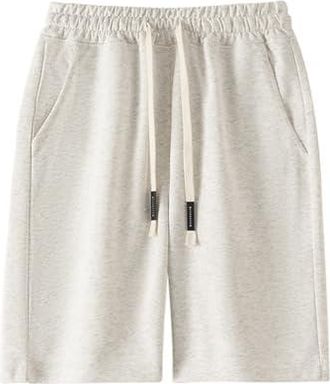 Generic Short court pour homme, d&eacute;contract&eacute;, taille &eacute;lastique, cordon de serrage, short de plage d&eacute;t&eacute;, beige, 5XL