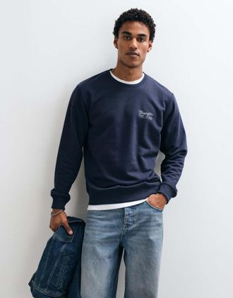 Wrangler Sweatshirt mit Grafikprint in Blau