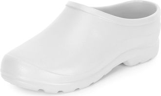 Ladeheid Gartenschuhe Damen und Herren leichte Eva Clogs Bequeme Hausschuhe & Gartenclogs LADW001 (Wei&szlig;, 46 EU)