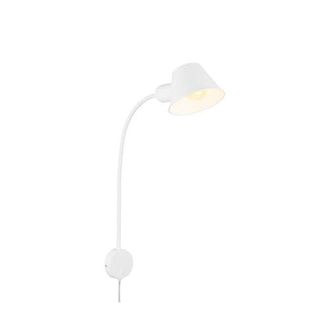 Briloner Leuchten - Bettleuchte flexibel, Bettlampe verstellbar, Kippschalter, 1x E27 Fassung max. 10 Watt, inkl. Kabel, Wei&szlig;, 55 cm, 2089-016