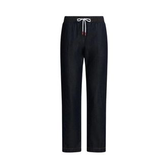 Kiton Baumwoll- und Leinenhose mit weichem Bund - - Trousers - Damen - Blau - L