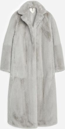Arket Mantel Aus Fellimitat -Grau