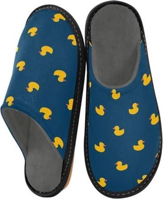 HMZXZ Pantoufles en caoutchouc pour homme et femme, motif animal, chaussons dint&eacute;rieur pour la maison, la chambre &agrave; coucher, les voyages, multicolore, 38.5/