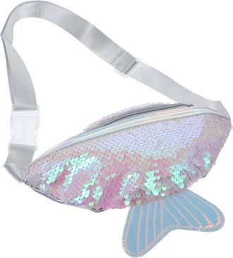 Valiclud Fischschwanz Gürteltasche für Damen Multifunktionale Crossbody Bauchtasche mit Pailletten Leichte Pu-Ledertasche für Reisen Sport und Alltag für Handy