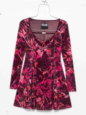 Versace Jeans Couture Knielanges Kleid - Dunkelrot