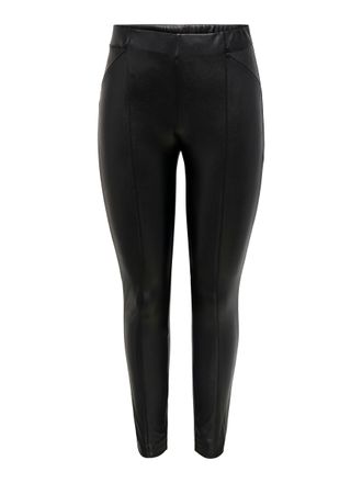 Only Damen Leder Optik PU Leggings Stretch Biker Look Hose Skinny Coated Pants Gef&uuml;ttert ONLJESSIE Wet-Look, Farben:Schwarz, Gr&ouml;&szlig;e:38