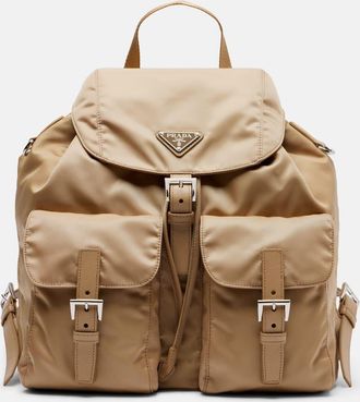 Prada Rucksack aus Re-Nylon mit Leder