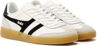 Gola Mixte Viper Leather Baskets, White/Black/Gum, 37 EU