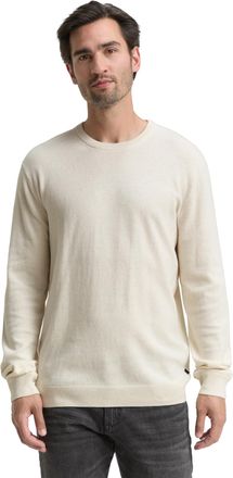 Tom Tailor Herren 1048015 Strickpullover mit Kaschmir-Anteil, 38677-Soft Buttercream Melange, 3XL