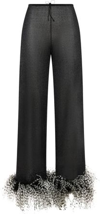 Os&eacute;ree pantalon droit Lumi&egrave;re Plumage - Noir