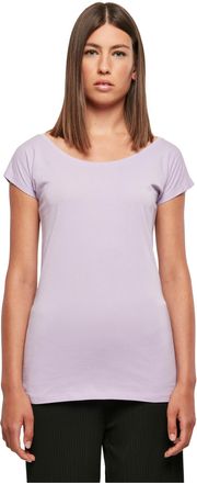 Build Your Brand Damen T-Shirt Ladies Wide Neck Tee Lilac 3XL