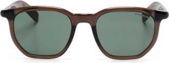 Montblanc Sonnenbrille mit geometrischem Gestell - Braun