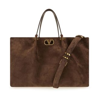 Valentino Garavani Grand cabas VLogo Signature - Femme - Sacs - Brun - Taille: ONE Size