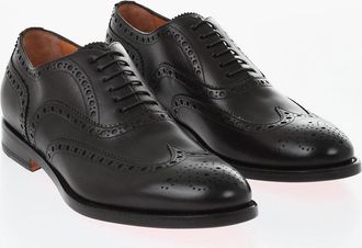 Santoni Derby-Brogue-Schuhe aus Leder mit Ledersohle Santoni