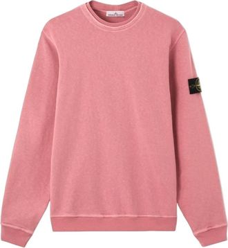 Stone Island Homme, Sweatshirts et sweats &agrave; capuche, Rose, Taille: XL SweaT-shirt en molleton Malfil&eacute; Effet Old