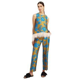La DoubleJ Hendrix Floral Hose - - Trousers - Damen - Blau - S