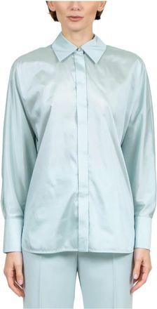 Max Mara Femme, Blouses et Chemises, Bleu, Taille: 38 FR Max Mara Studio Chemises