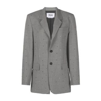 Msgm 96 Giacca C/strass - - Jackets - Damen - Grau - L