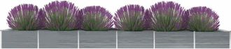 vidaXL Vidaxl - Lit sur&eacute;lev&eacute; de jardin en acier galvanis&eacute; 600x80x45 cm - Conception robuste et r&eacute;sistante aux intemp&eacute;ries - Fond ouvert pour drainage optimal