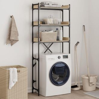 vidaXL Tag&egrave;re de lave-linge ch&ecirc;ne sonoma 67x25x163 cm bois ing&eacute;nierie Vidaxl