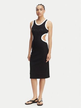 Liu Jo Sommerkleid VA5043 J4822 Schwarz Regular Fit