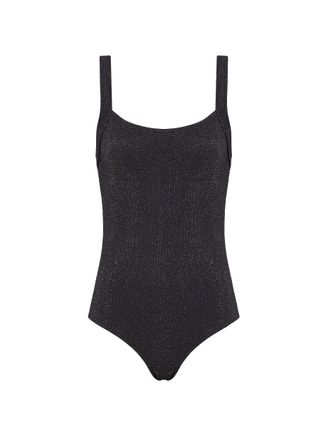 Saison 1865 Gl&auml;nzender einteiliger Badeanzug - Schwarz