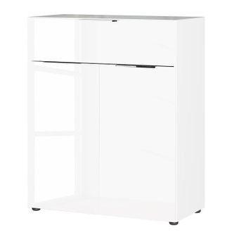 Germania home24 Kommode mit 2 T&uuml;ren 83 x 102 x 42cm Wei&szlig;/Wei&szlig;