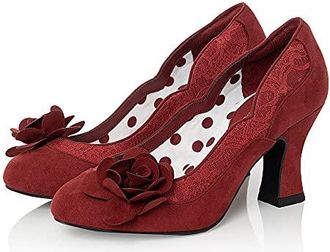 Ruby Shoo Chrissie 09336 Escarpins à talons carrés pour femme, Crimson, 39 EU