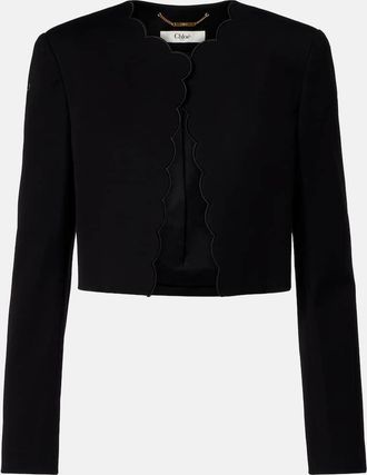 Chloé Chloé Cropped-Jacke aus Baumwollsamt