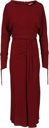 Max Mara Femme, Robes, Rouge, Taille: 38 FR Robe Longue en Viscose