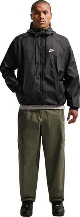 Nike Windrunner Kapuzenjacke f&uuml;r Herren, Leicht (Schwarz/Wei&szlig;)