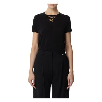 Elisabetta Franchi Femme, Tops, Noir, Taille: 42 FR T-Chemises