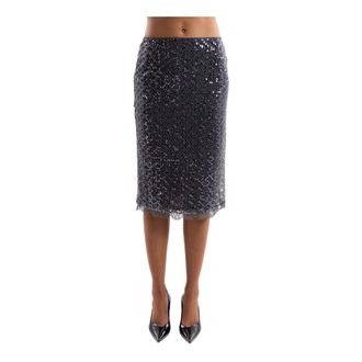 Marella Longuette Jupe Tulle Mlsagevole - Femme - Jupes - Gris - Taille: 40 FR