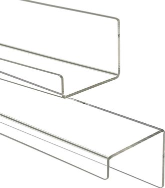 Generico Wandregal f&uuml;r Ausstellung, 2 St&uuml;ck, schwebendes Regal, dekoratives Regal f&uuml;r Sammler, f&uuml;r Wohnzimmer, Bad, K&uuml;che, B&uuml;ro und Heimdekoration