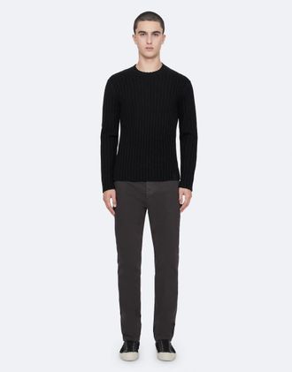 AllSaints Tower Chino mit geradem Schnitt in Anthrazitschwarz
